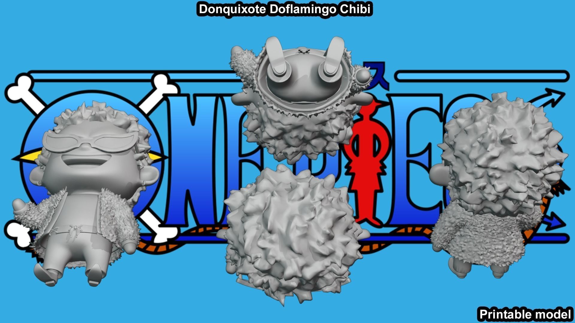 Donquixote Doflamingo Chibi - One Piece 3D model 3D printable | CGTrader