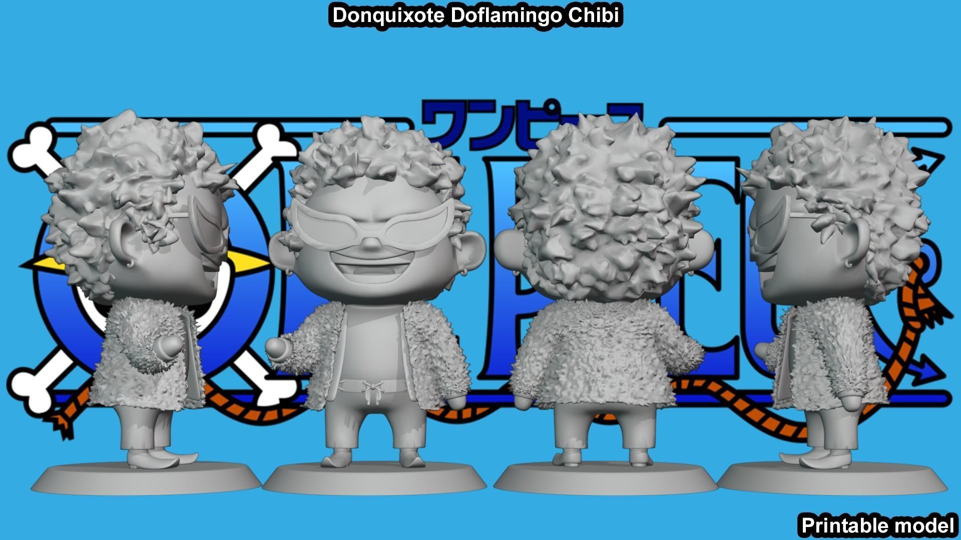 Donquixote Doflamingo Chibi - One Piece 3D model 3D printable | CGTrader