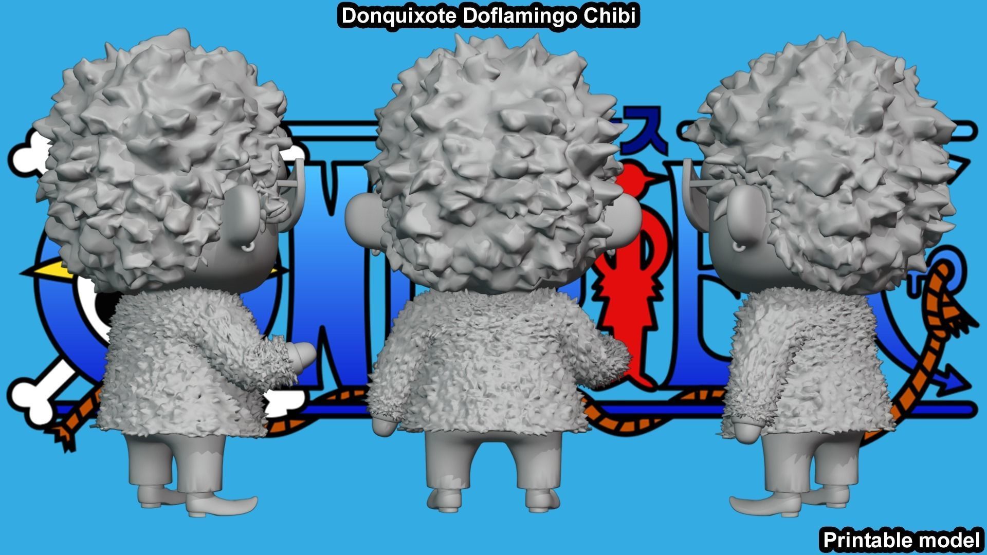 Donquixote Doflamingo Chibi - One Piece 3D model 3D printable | CGTrader