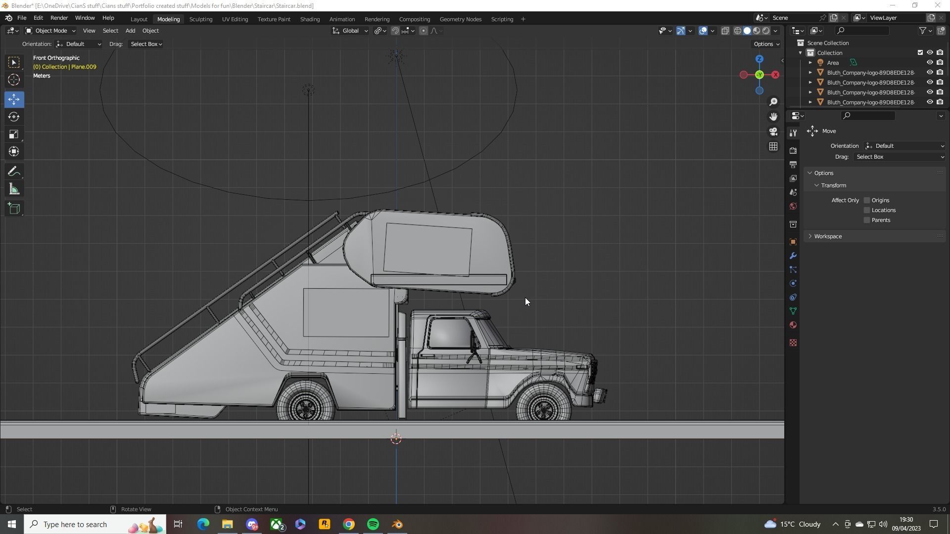 3D model Staircar arrested development- Low Poly VR / AR / low-poly ...