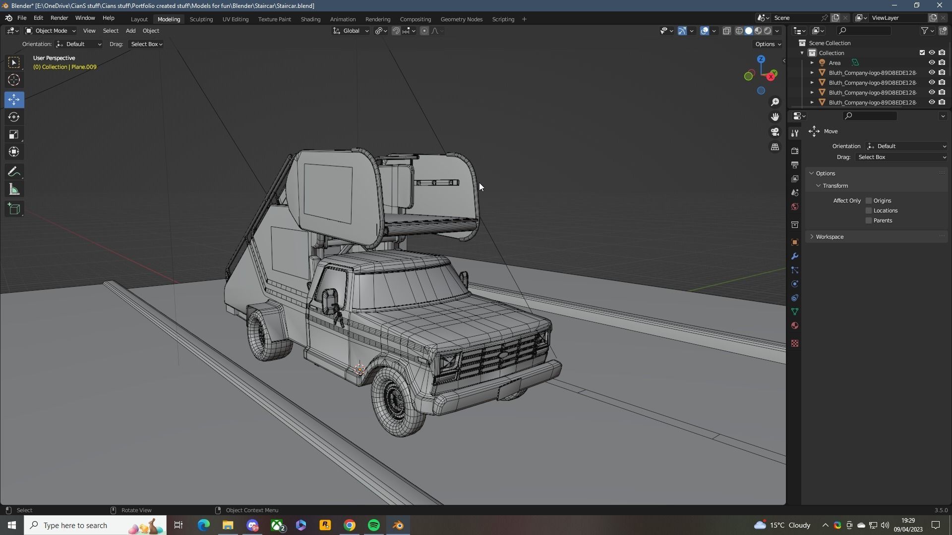 3D model Staircar arrested development- Low Poly VR / AR / low-poly ...