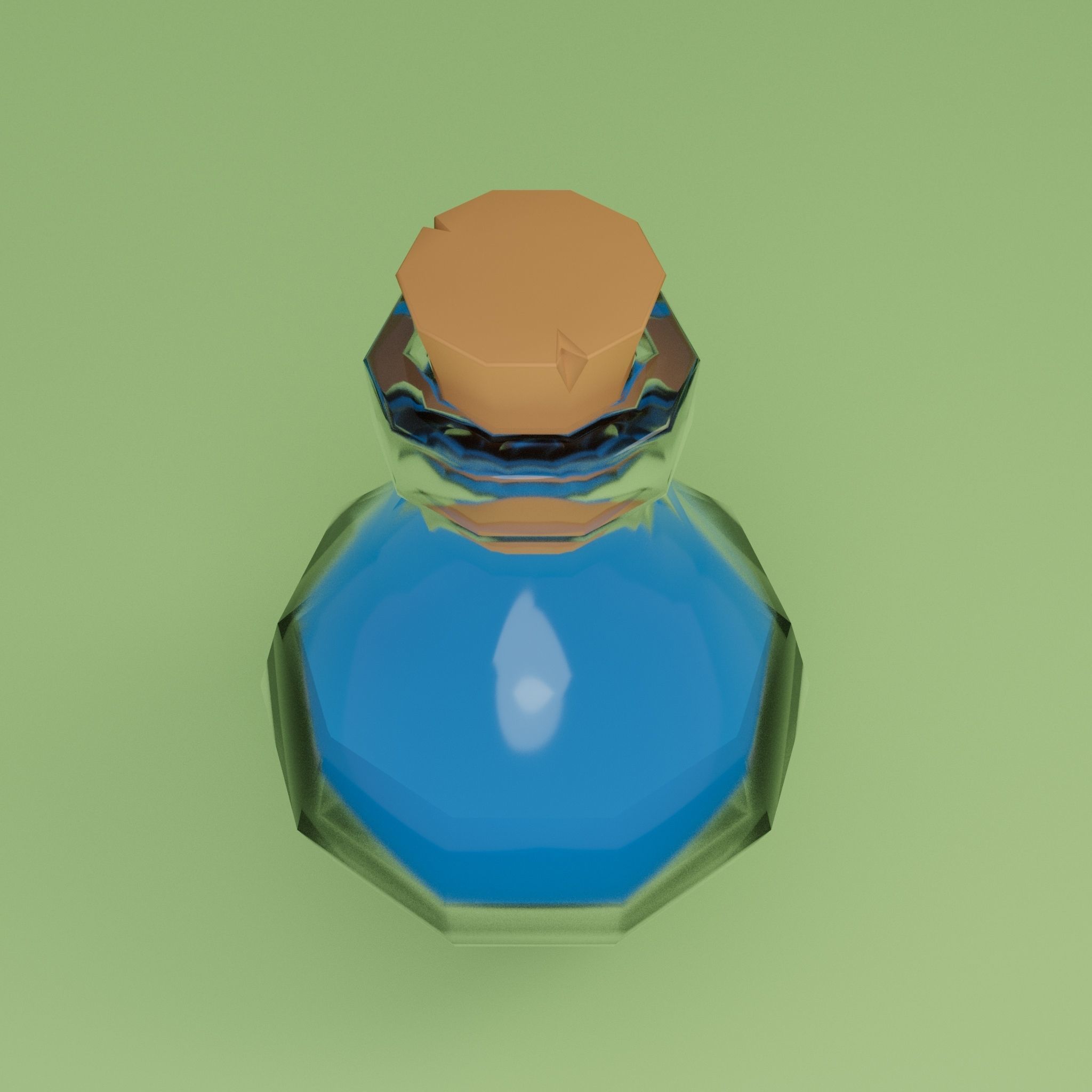 3D model Stylized Potion Bottle - PBR Game Ready Low-poly 3D model VR ...