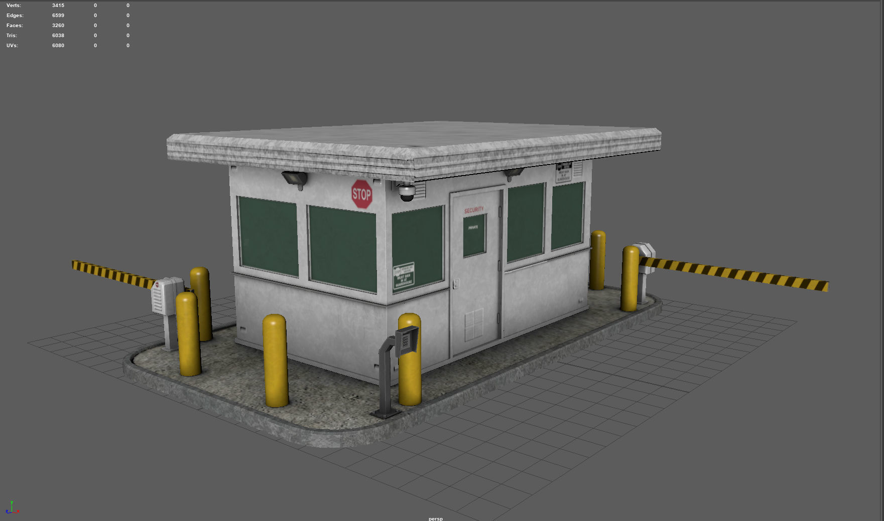 3D model Guard Shack VR / AR / low-poly | CGTrader