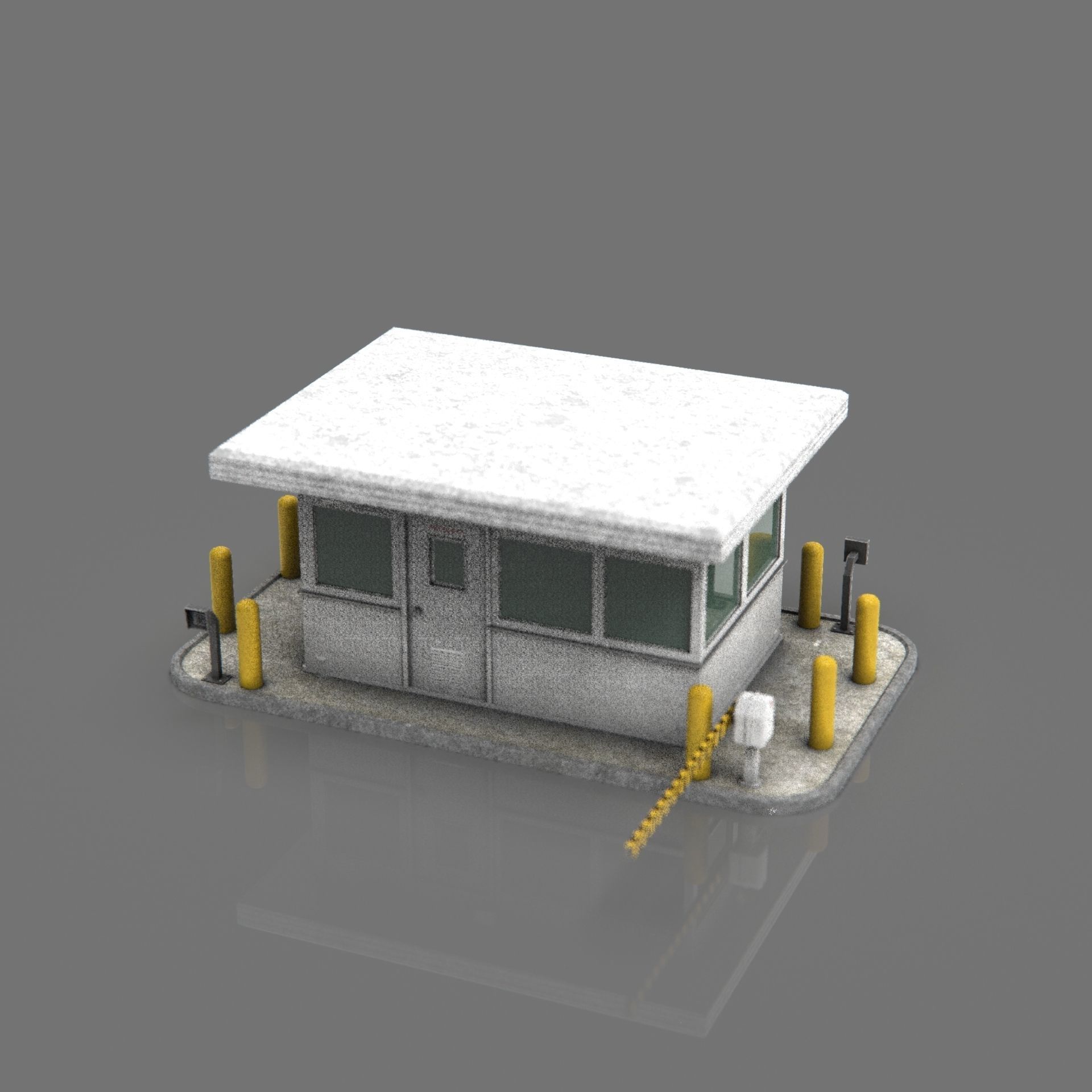 3D model Guard Shack VR / AR / low-poly | CGTrader