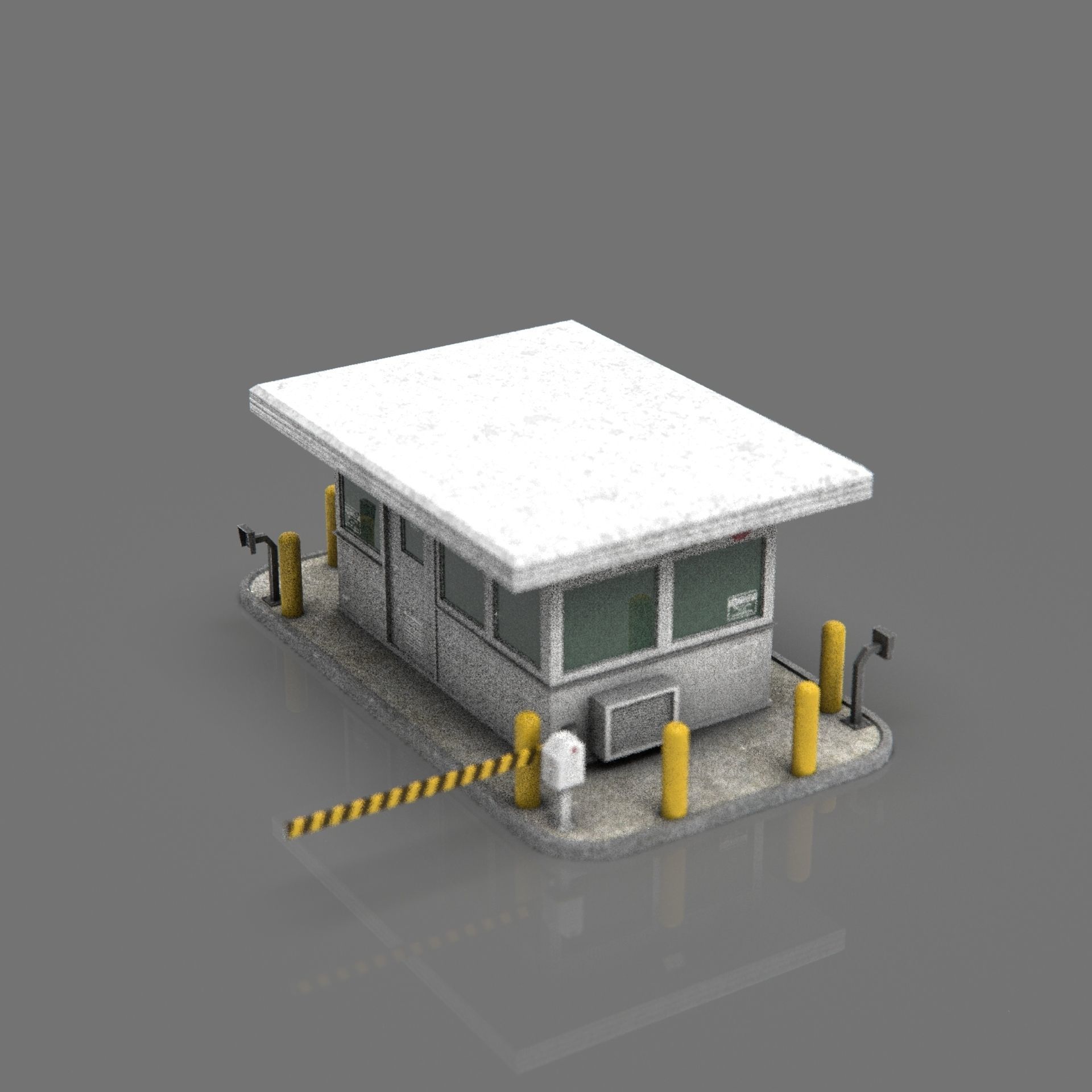 3D model Guard Shack VR / AR / low-poly | CGTrader