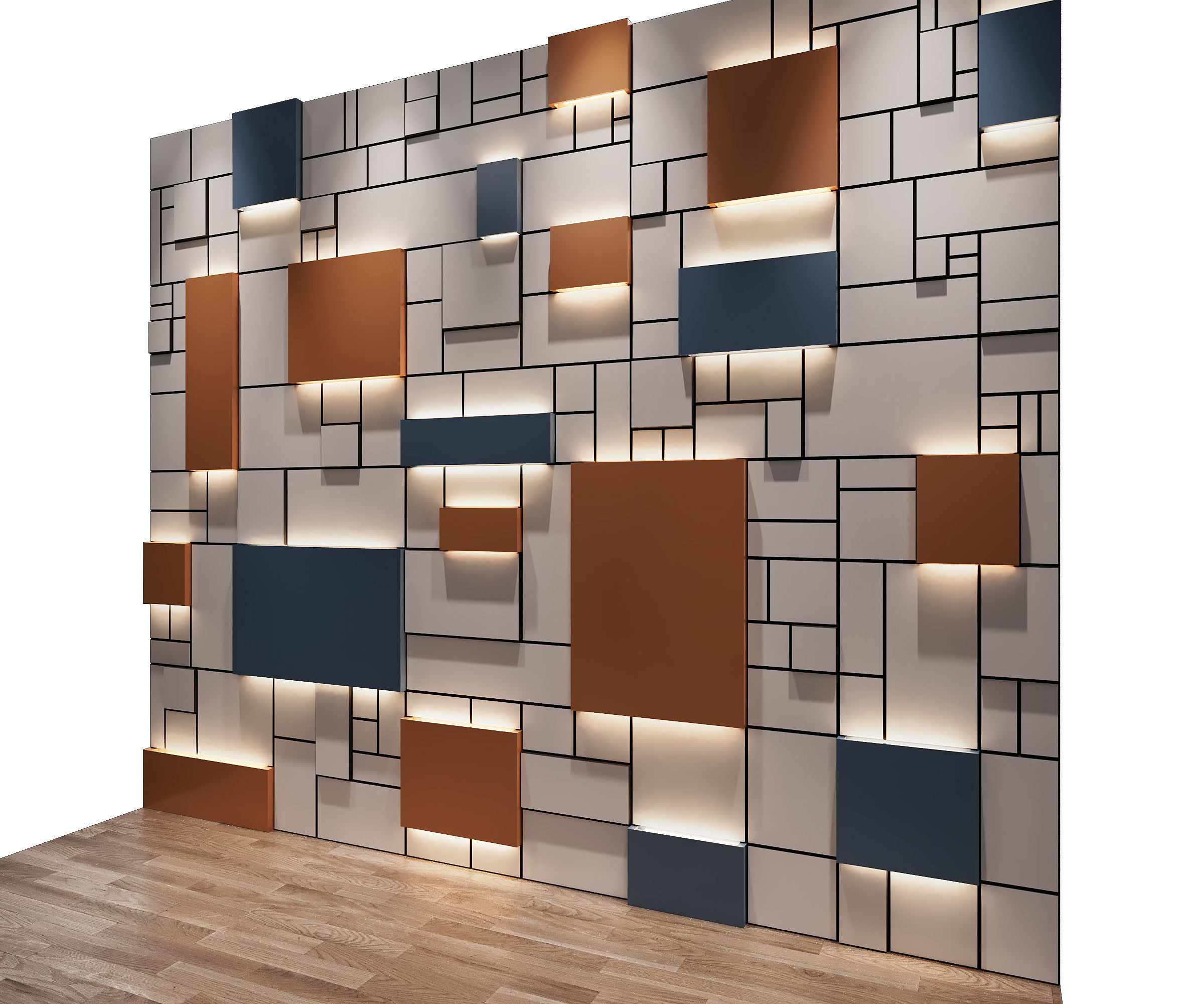 Wall Panel 3D Model P2 3D model | CGTrader