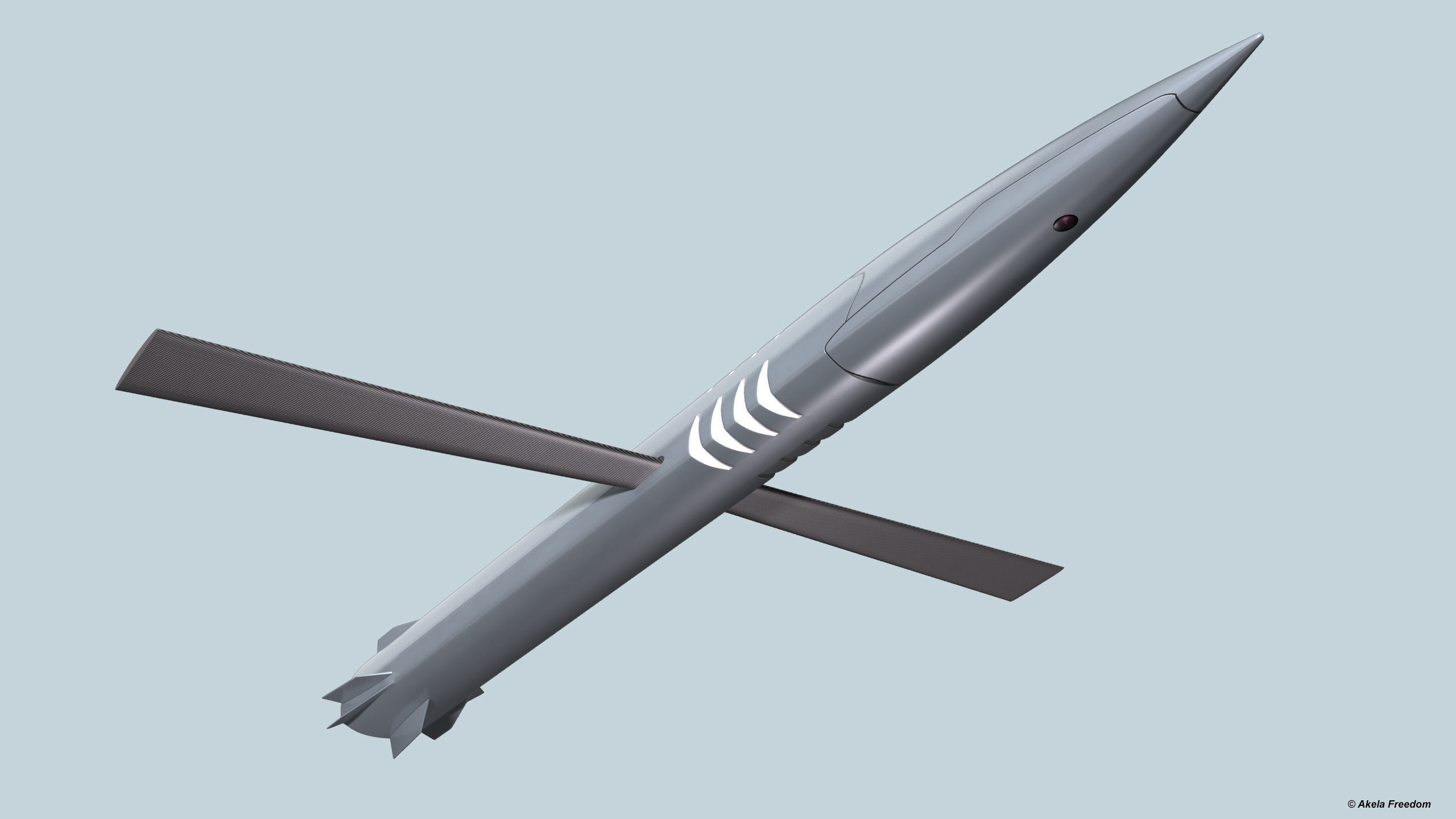 Long Range Maneuvering Projectile 3D model animated | CGTrader