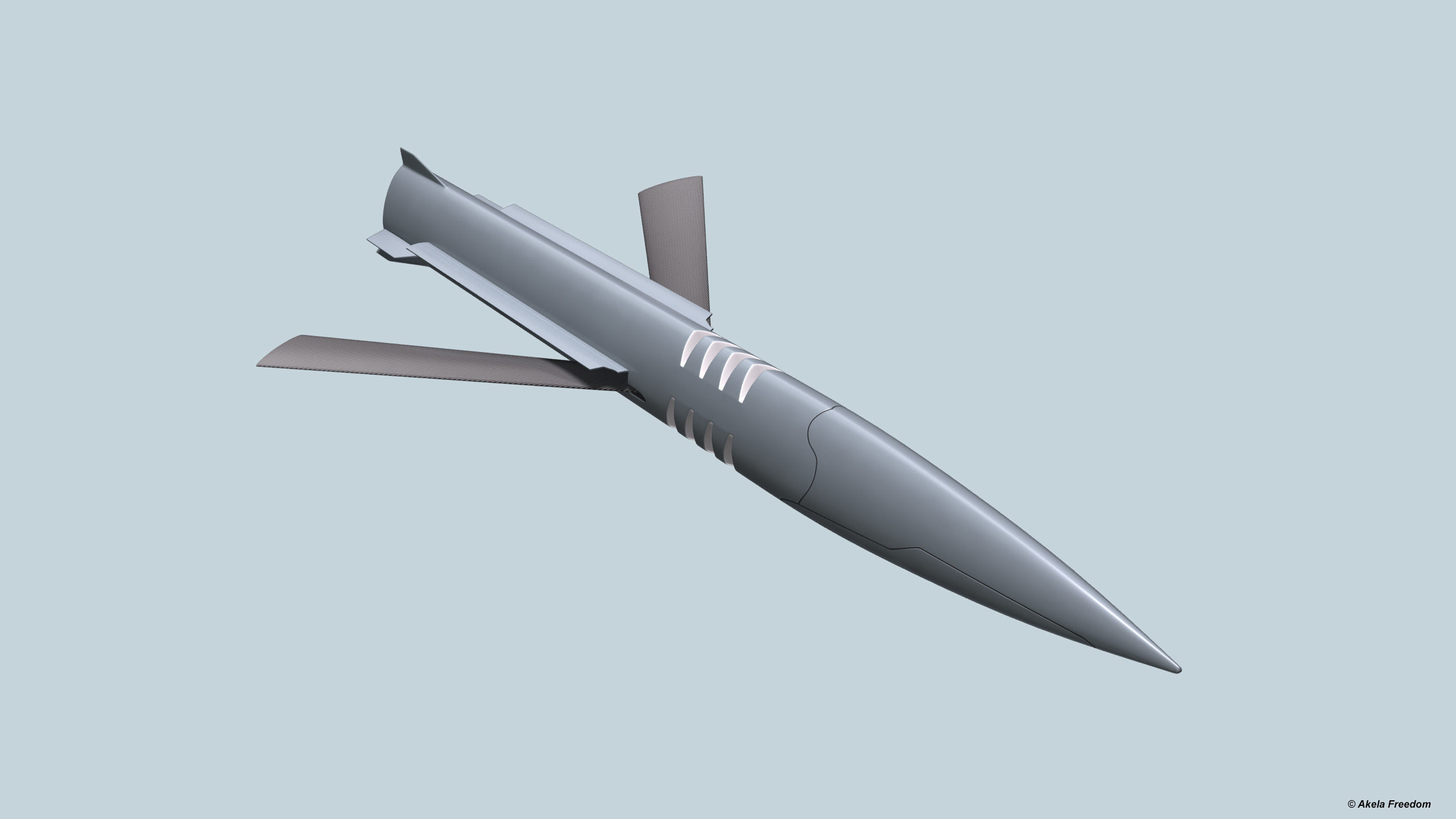 Long Range Maneuvering Projectile 3D model animated | CGTrader