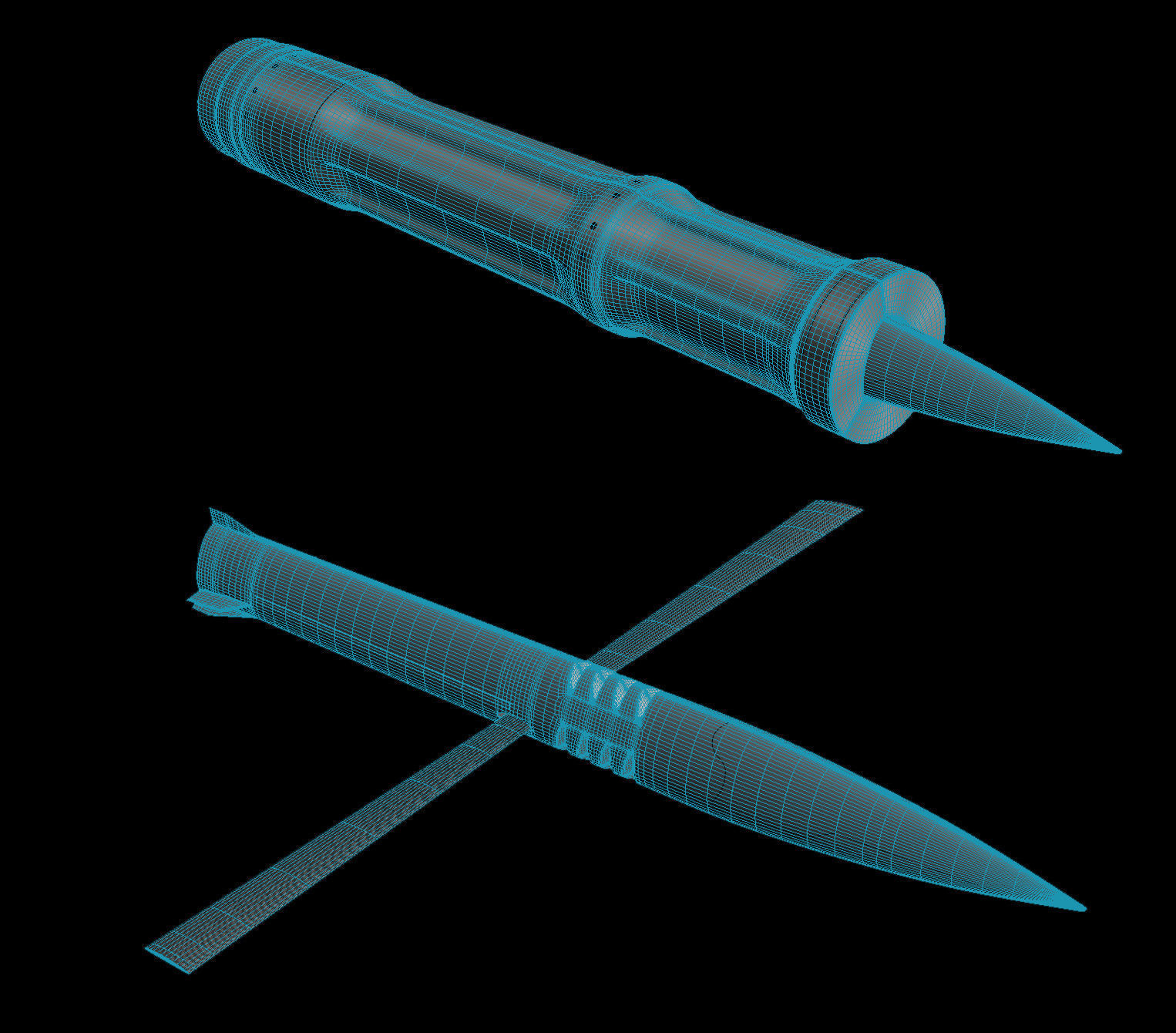 Long Range Maneuvering Projectile 3D model animated | CGTrader