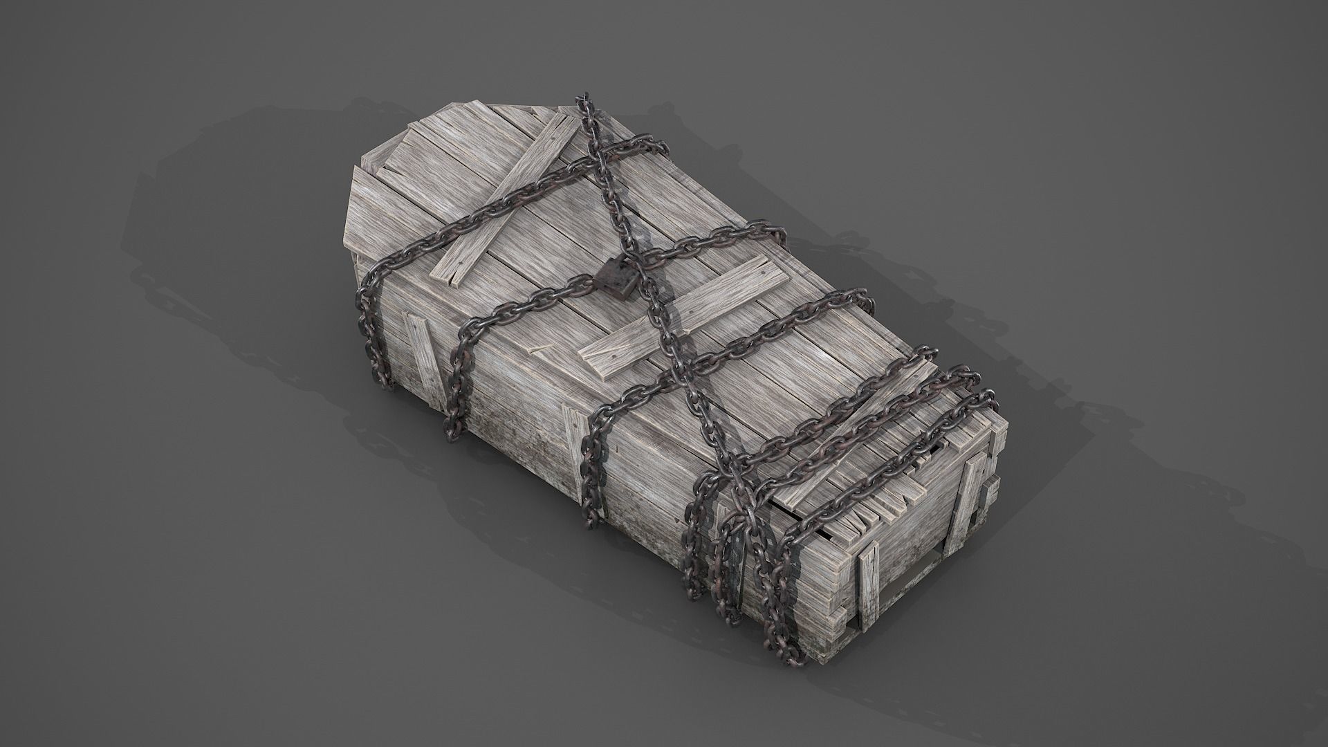 3D model Old Rustic Coffin VR / AR / low-poly | CGTrader