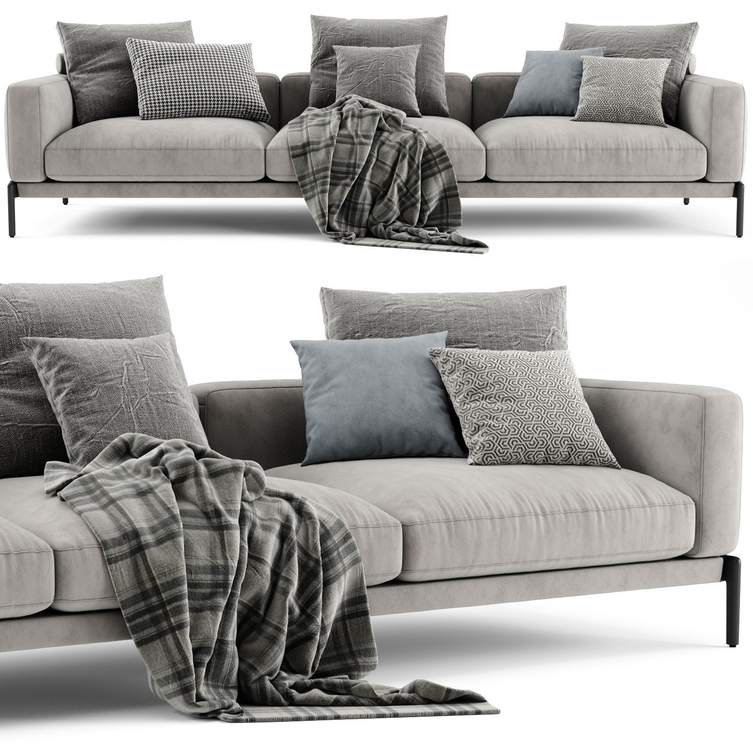 Flexform Romeo 3 Seats Sofa 3D model | CGTrader