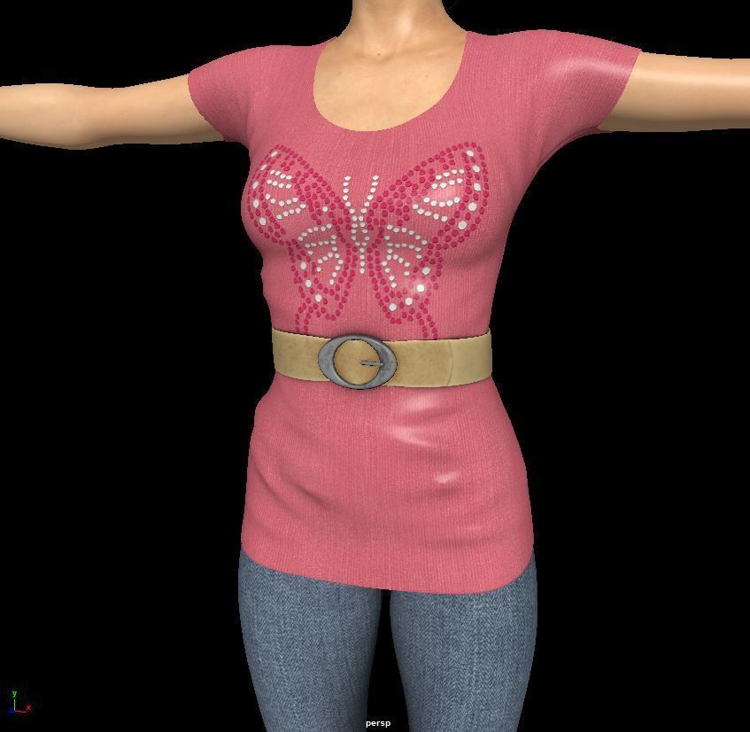 Girl Sophia Cloth 3D model | CGTrader