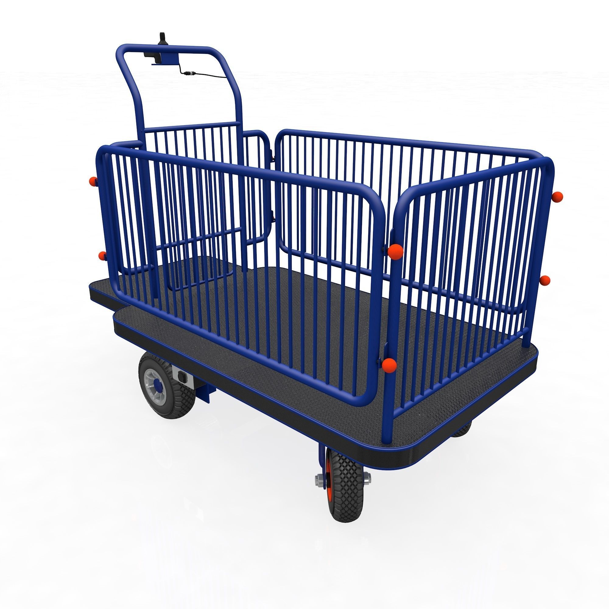 Market Trolley Transport Platform 3D model animated rigged | CGTrader