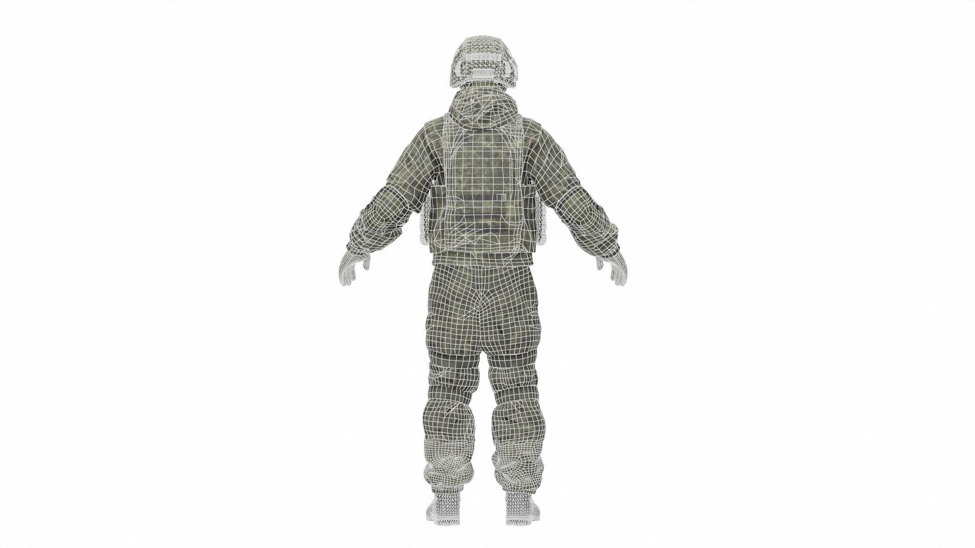 3D model Russian Soldier Ratnik V2 VR / AR / low-poly | CGTrader