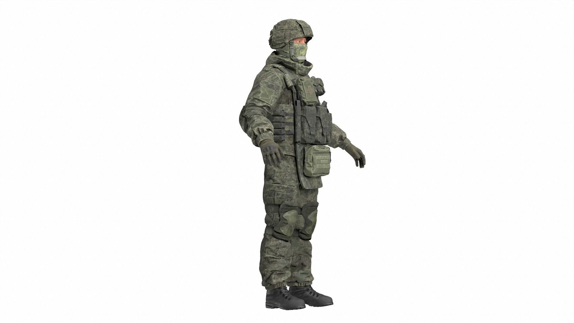 3D model Russian Soldier Ratnik V2 VR / AR / low-poly | CGTrader