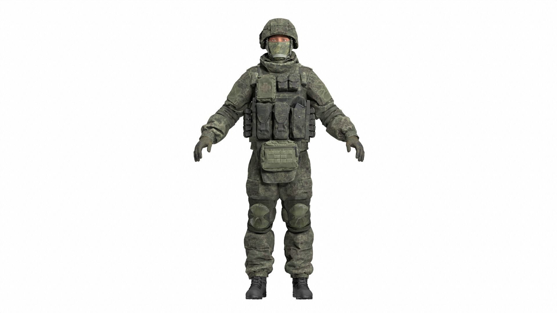 3D model Russian Soldier Ratnik V2 VR / AR / low-poly | CGTrader
