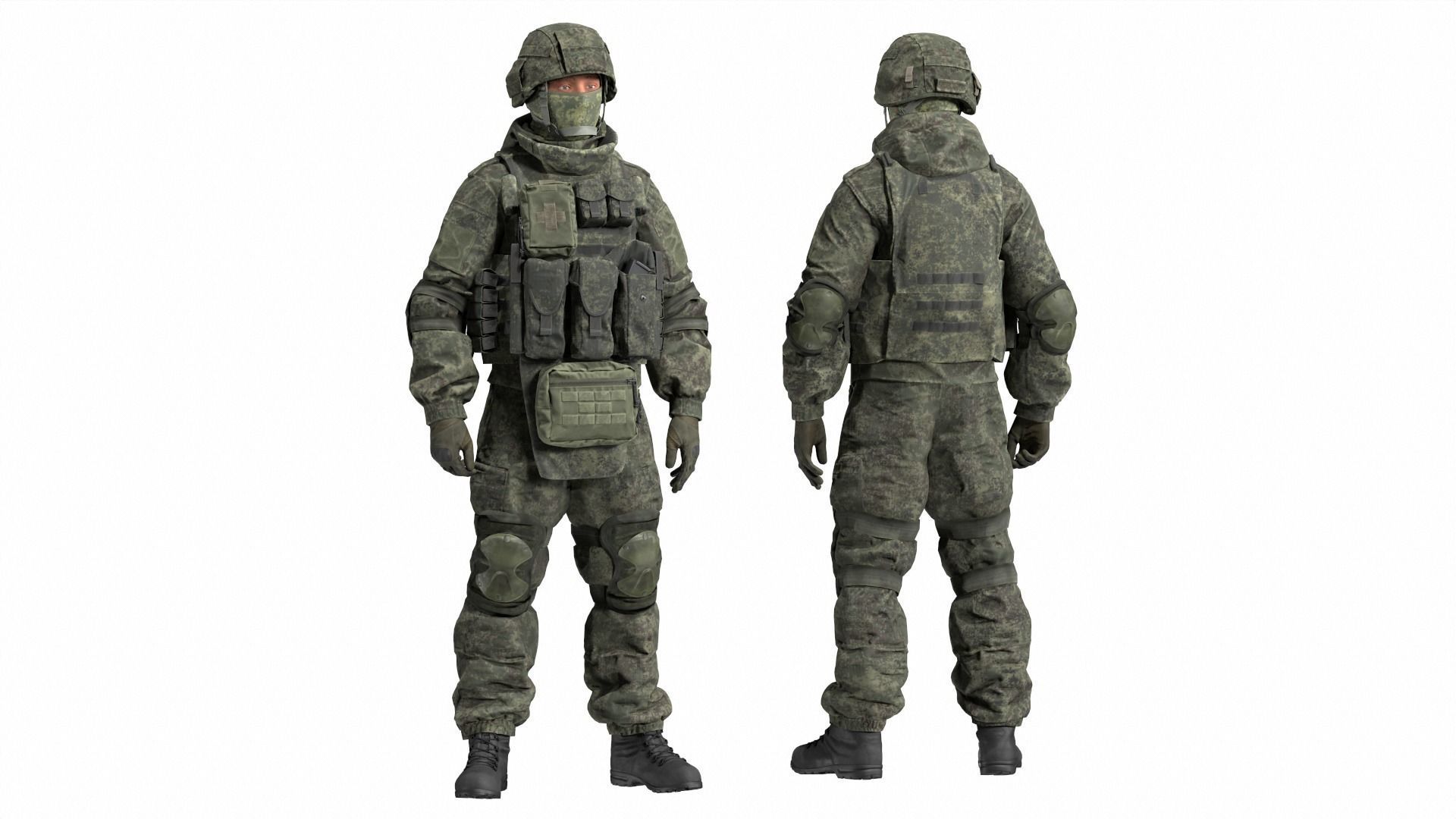 3D model Russian Soldier Ratnik V2 VR / AR / low-poly | CGTrader