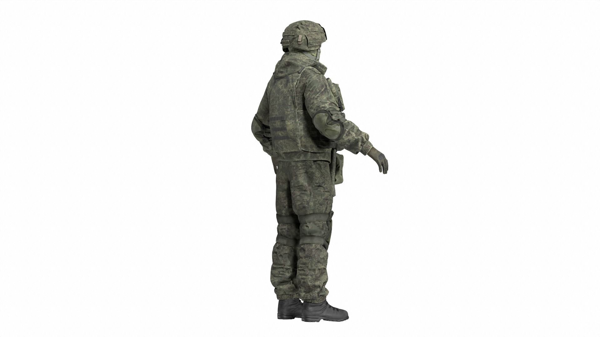 3D model Russian Soldier Ratnik V2 VR / AR / low-poly | CGTrader