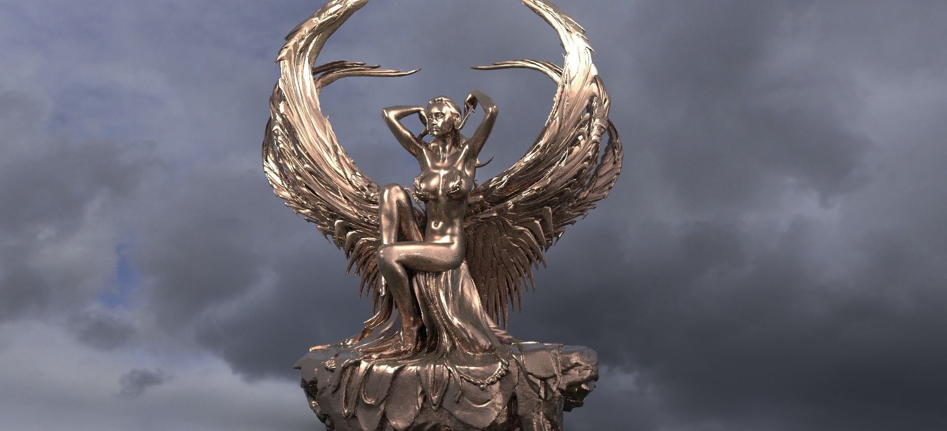 Earth Anatomy female sculpture 2 3D model | CGTrader