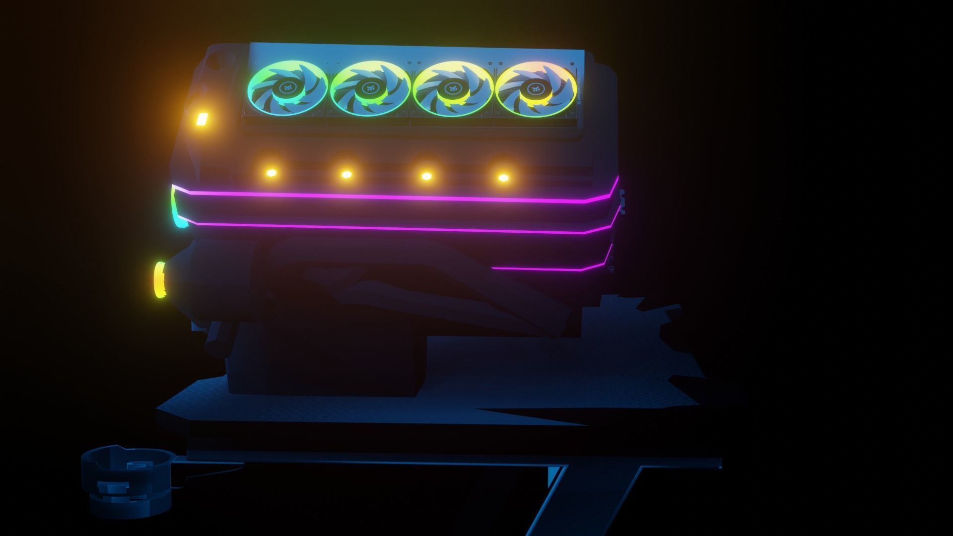 gaming setup free VR / AR / low-poly 3D model animated | CGTrader