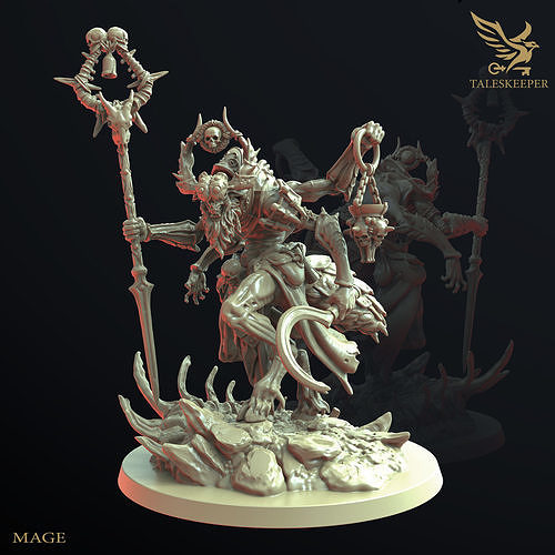 Beastman Mage 3D model 3D printable | CGTrader