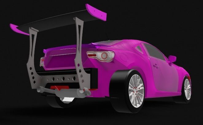 RC 1 10 Rear Spoiler GT Wing Rocket Bunny 3D model 3D printable | CGTrader