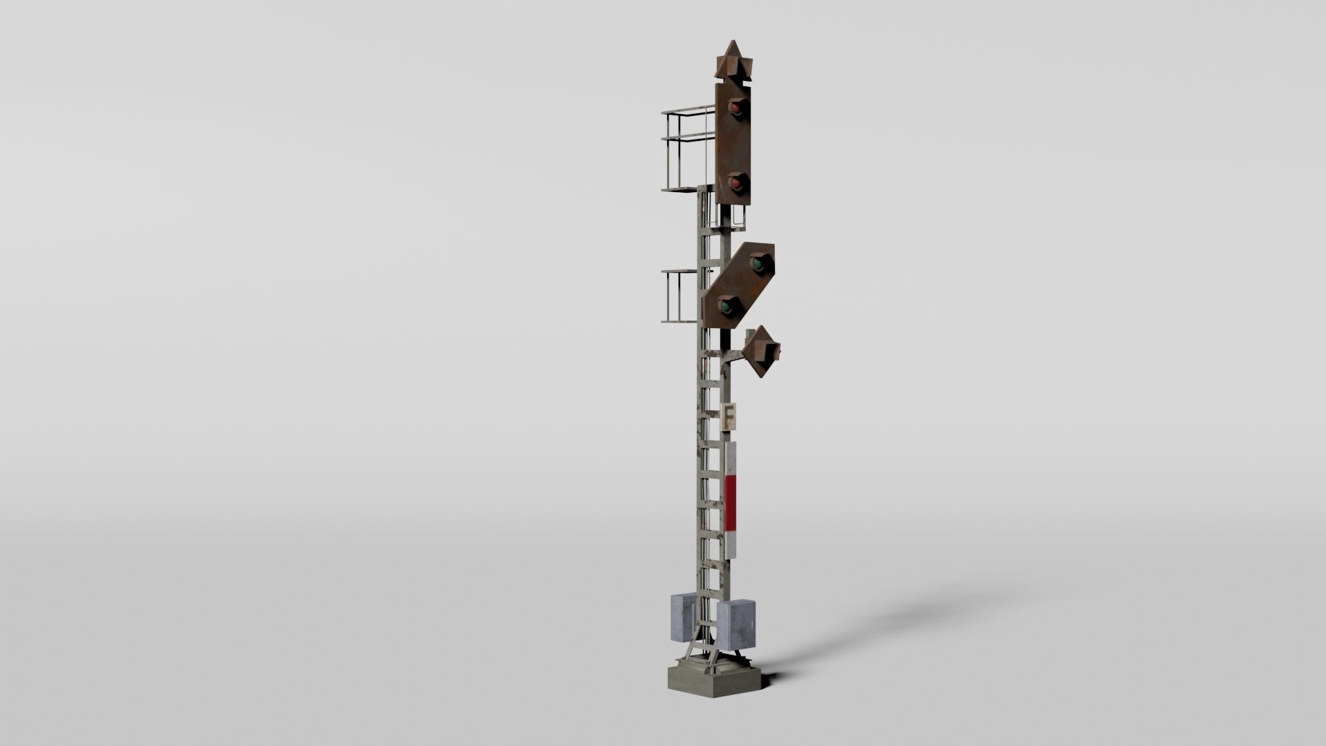 3D model Weathered light main signal VR / AR / low-poly | CGTrader