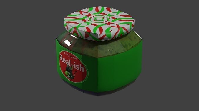 3D model Low Poly Relish Jar VR / AR / low-poly | CGTrader
