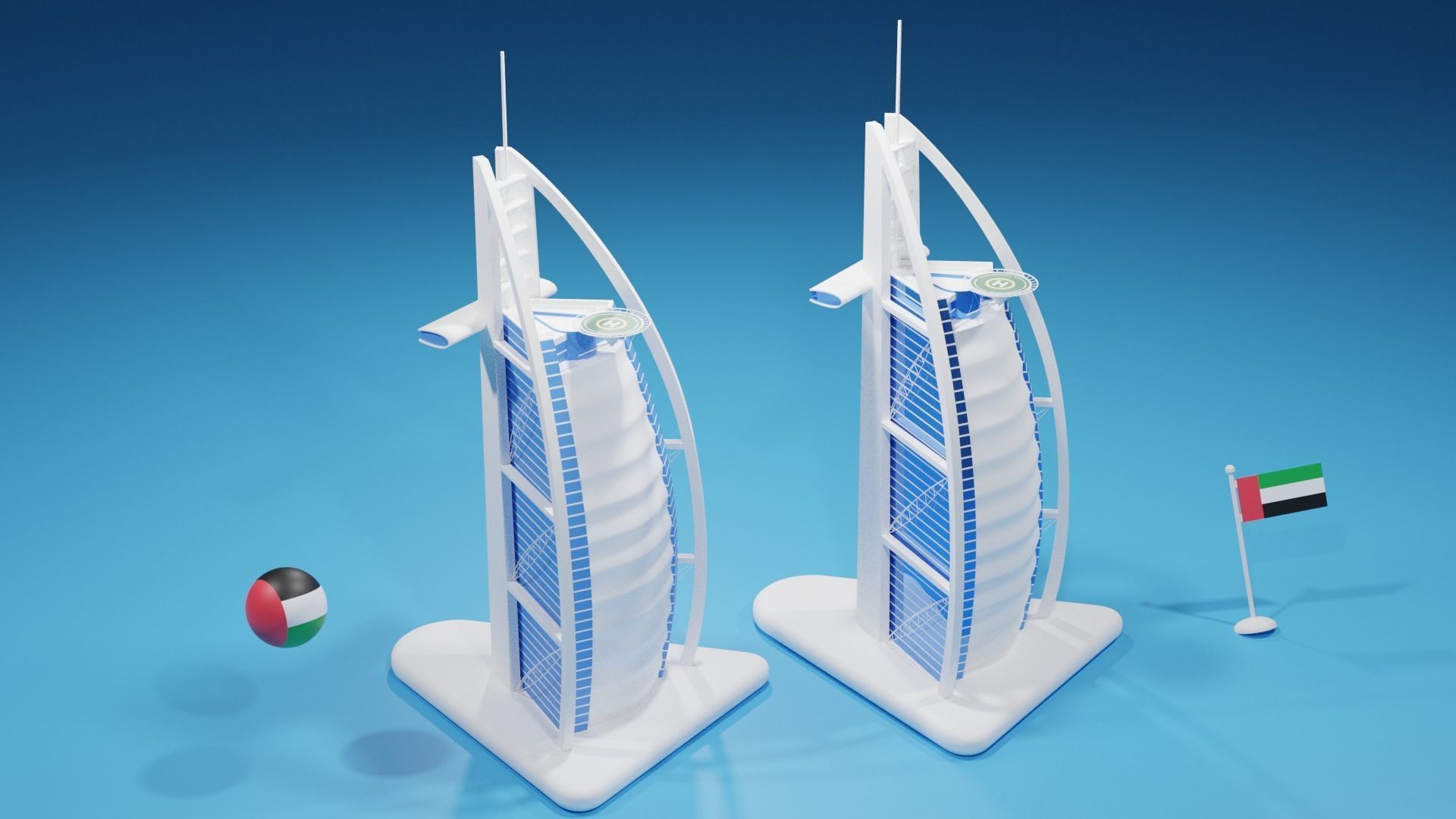 Burj Al Arab Hotel Dubai UAE 3D model | CGTrader