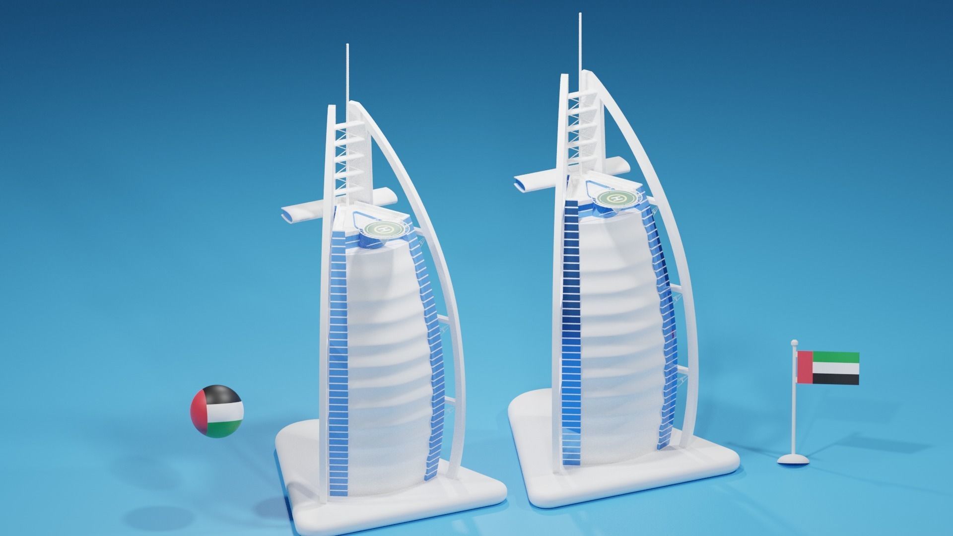 Burj Al Arab Hotel Dubai UAE 3D model | CGTrader