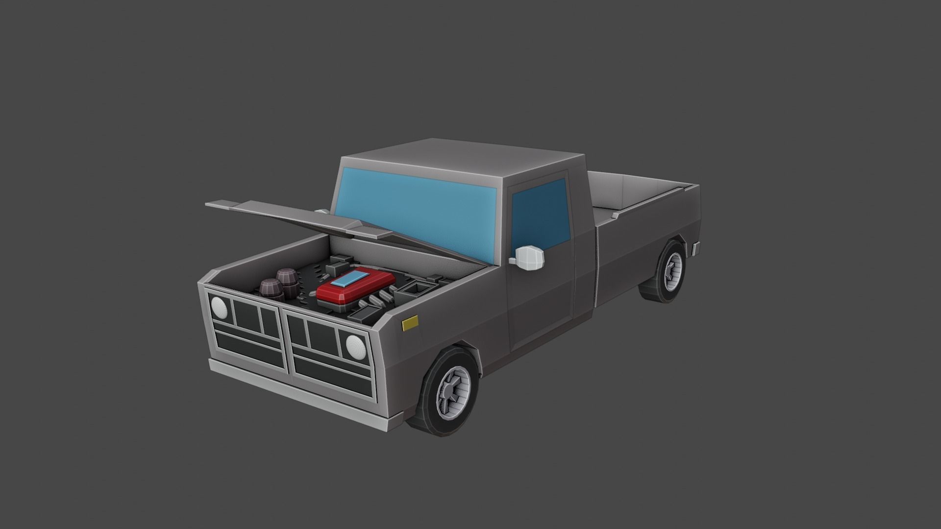 3D model Low Poly Offroad truck VR / AR / low-poly | CGTrader