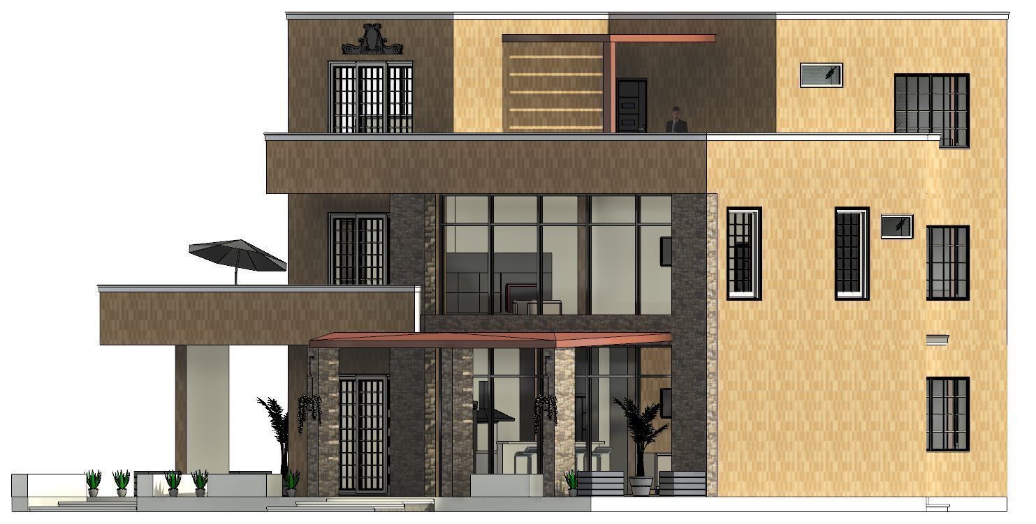 3D model Residential Villa Revit Project VR / AR / low-poly | CGTrader