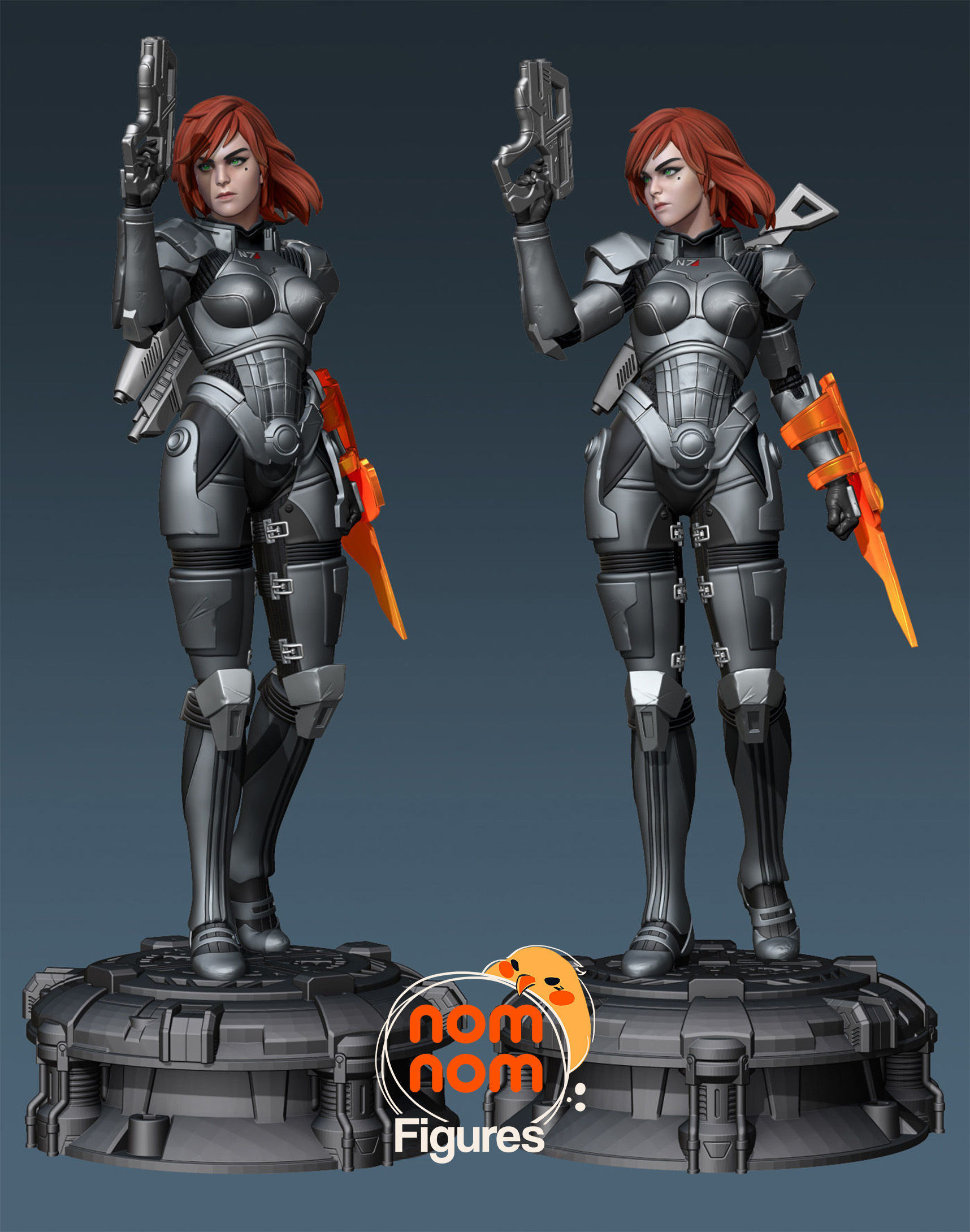 Female Shepard - Mass Effect 3D model 3D printable | CGTrader