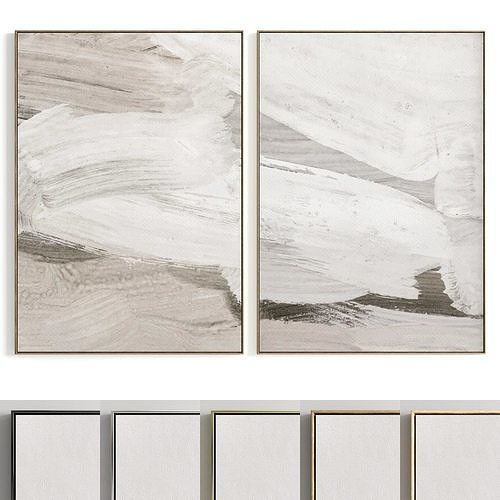 3D model Plaster Two Photo Frame 145 VR / AR / low-poly | CGTrader