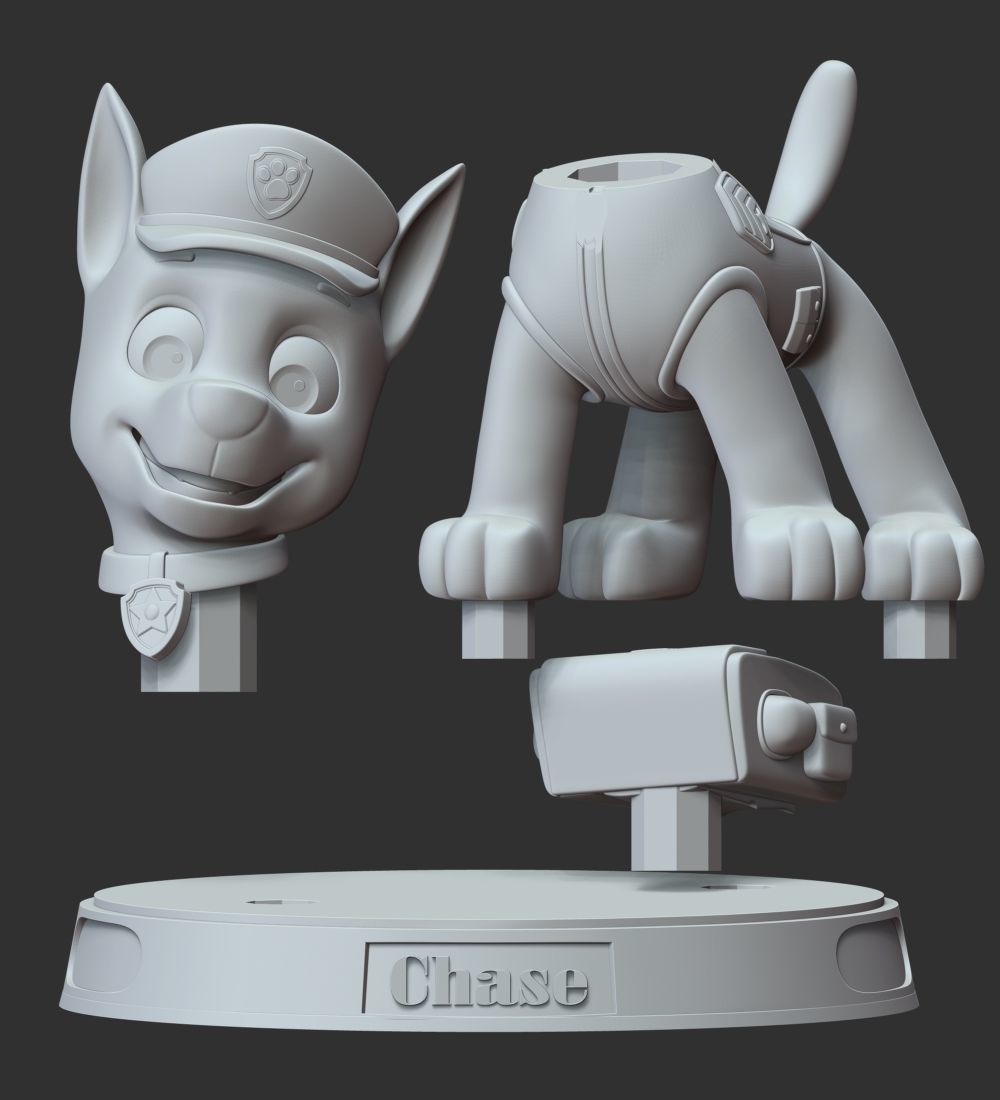 Paw Patrol - Chase 3D model 3D printable | CGTrader