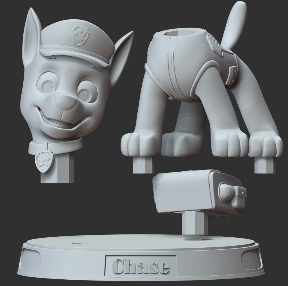 Paw Patrol - Chase 3D model 3D printable | CGTrader