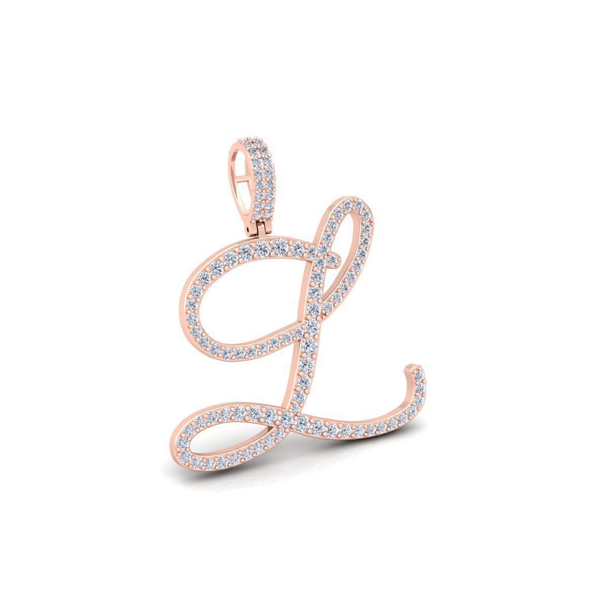 L Font Latter Pendent 3d Model and Render 3D model 3D printable | CGTrader