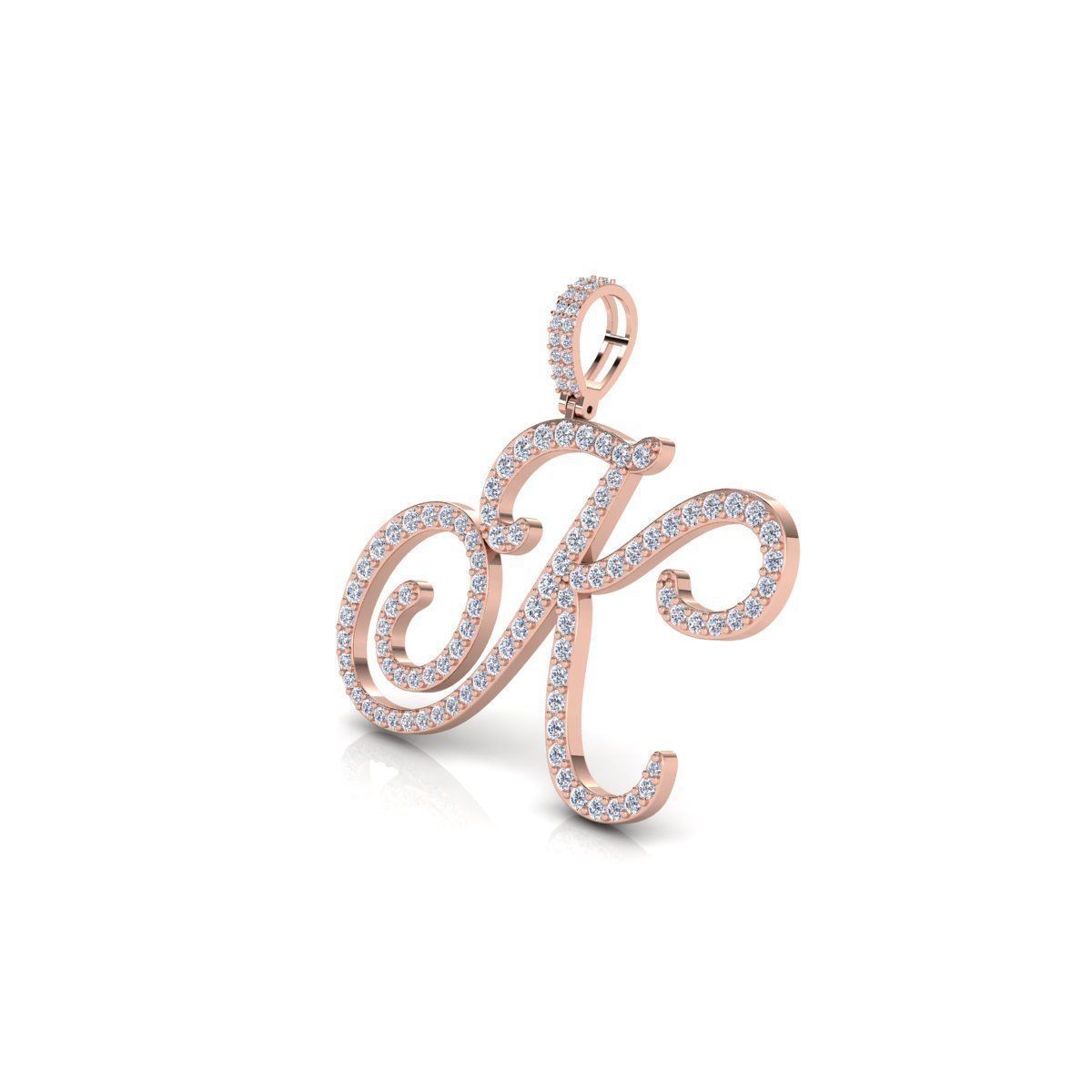 K Font Latter Pendent 3d Model and Render 3D model 3D printable | CGTrader