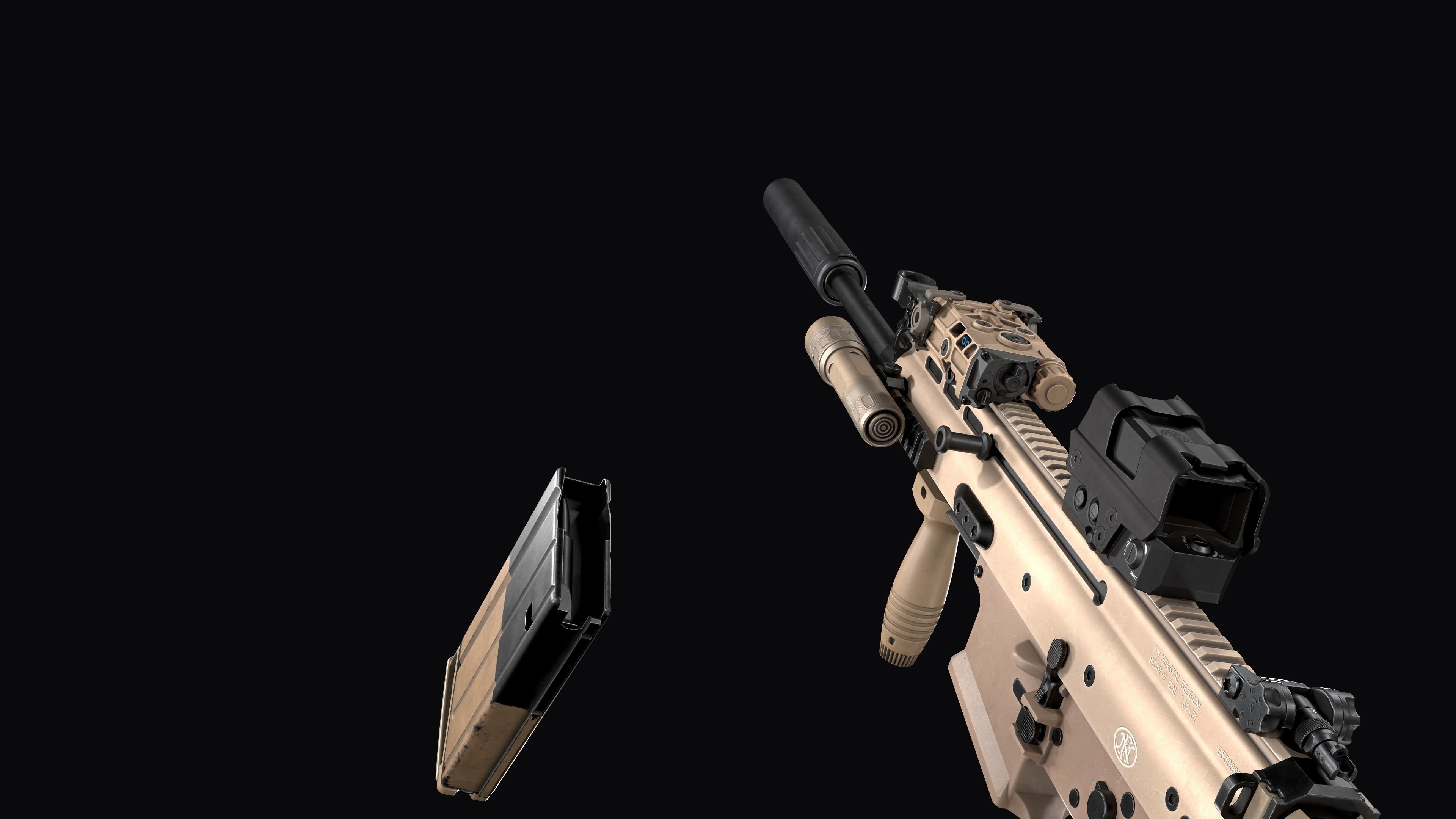 3D model Tactical modular assault rifle FN SCAR-H mk 17 VR / AR / low ...