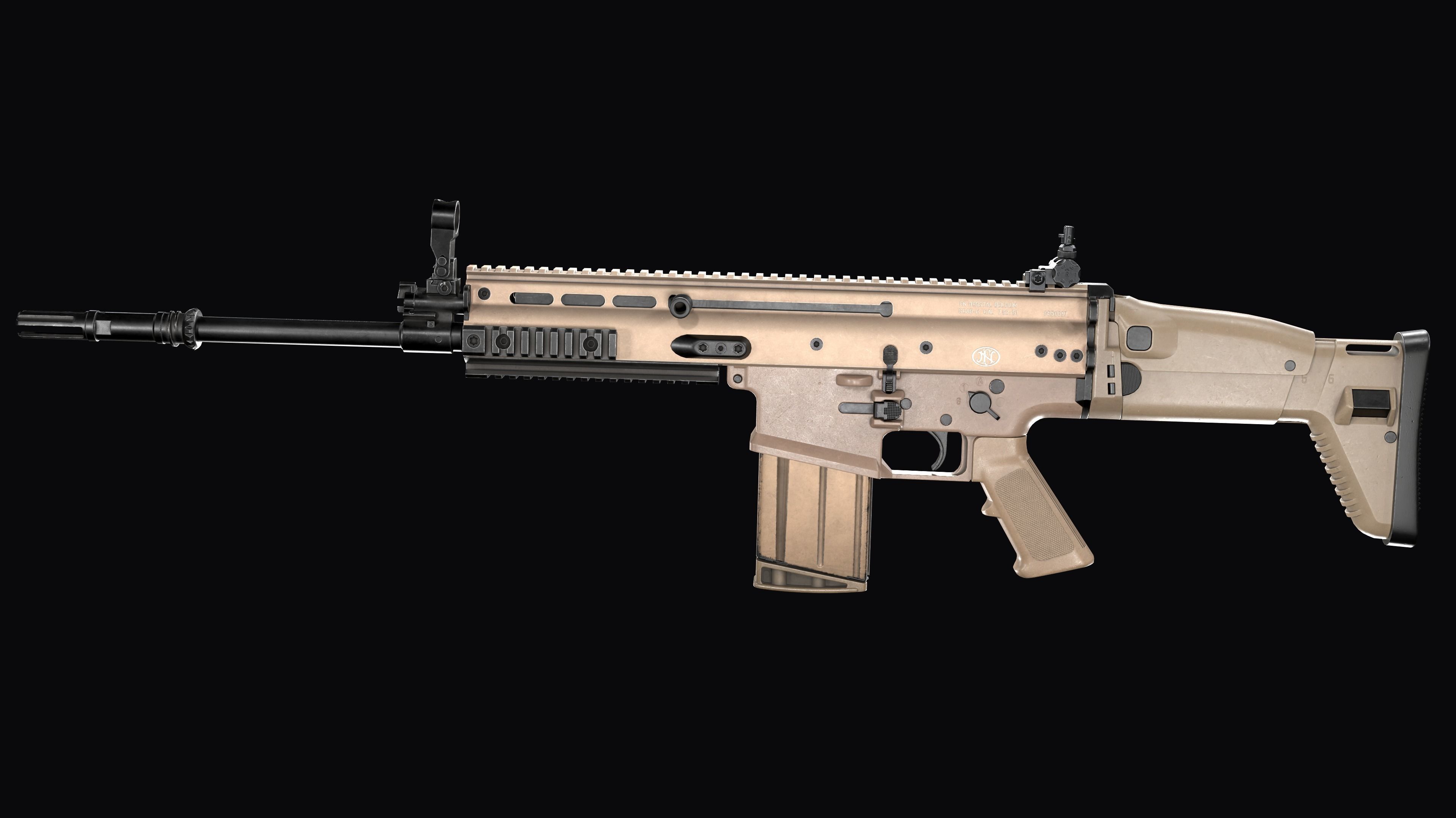 3D model Tactical modular assault rifle FN SCAR-H mk 17 VR / AR / low ...