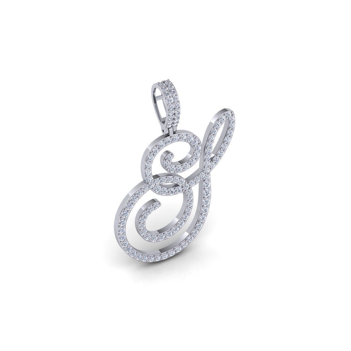 S Font Latter Pendent 3d Model and Render 3D model 3D printable | CGTrader