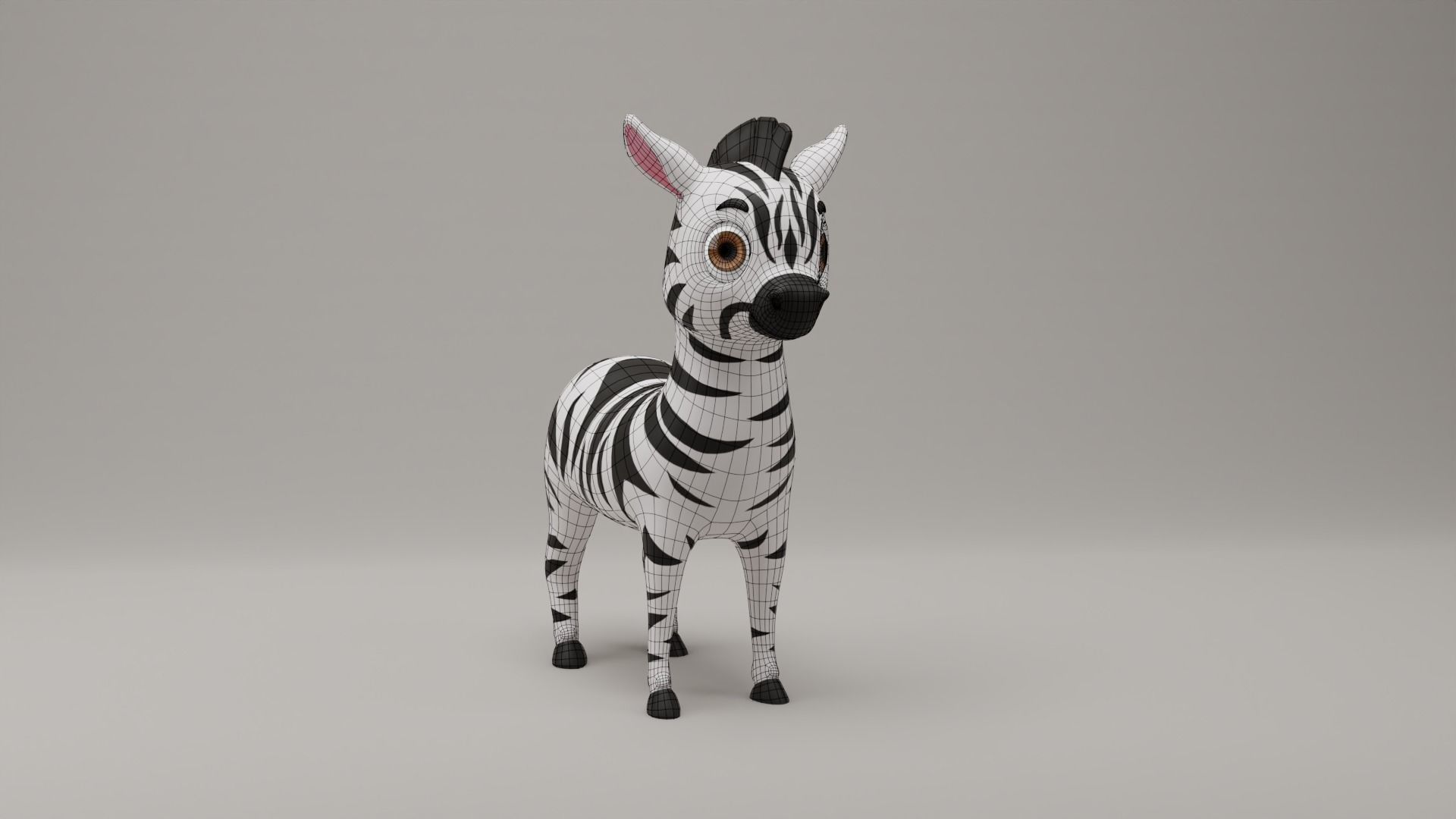Zebra Cartoon Rigged Model 3D model rigged | CGTrader
