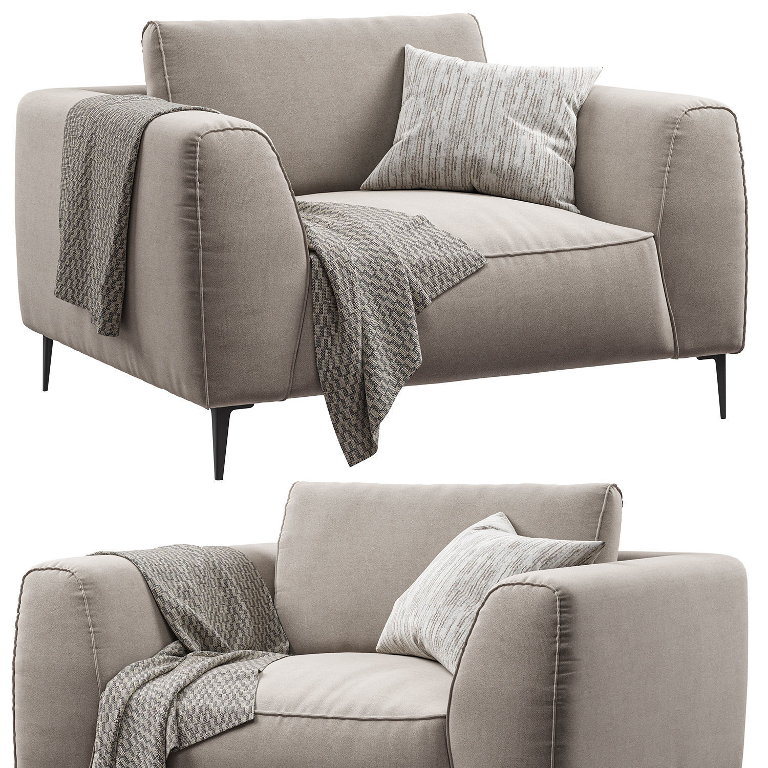 Chateau dAx - Dudy Armchair fabric 3D model | CGTrader