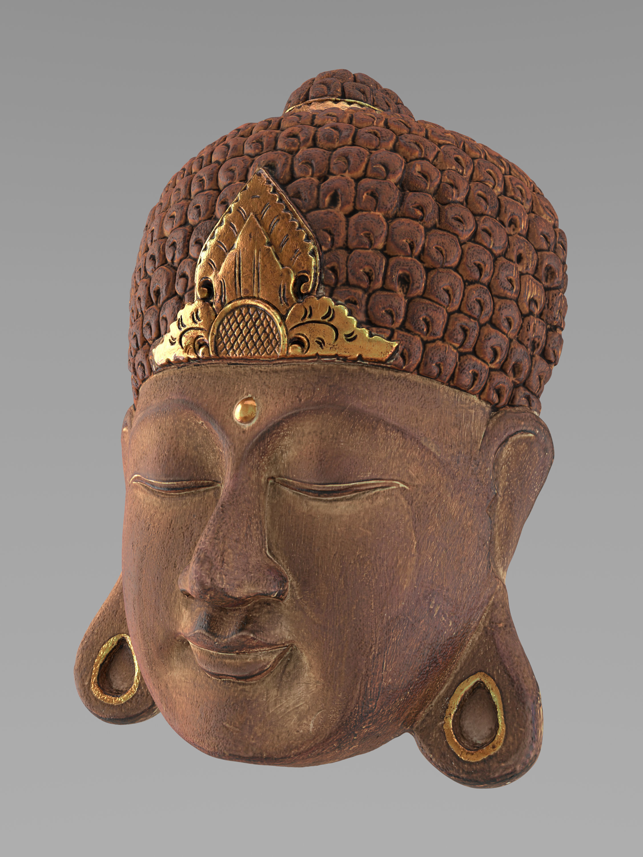 Wood BUDA Mask 3D model | CGTrader