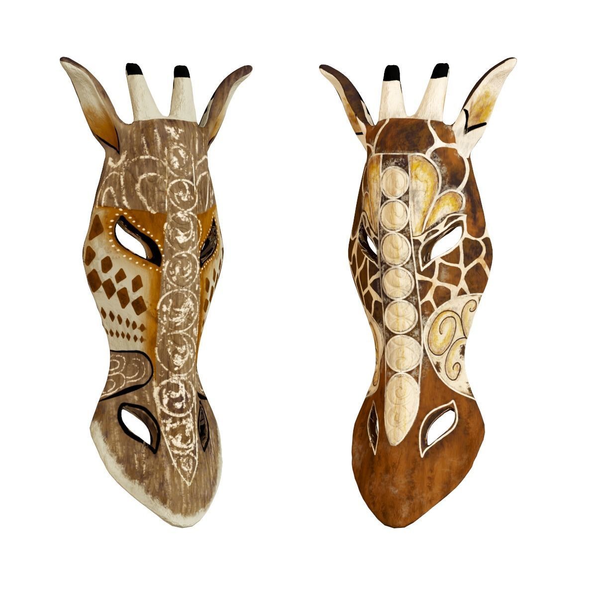Giraffe african mask 3D model | CGTrader