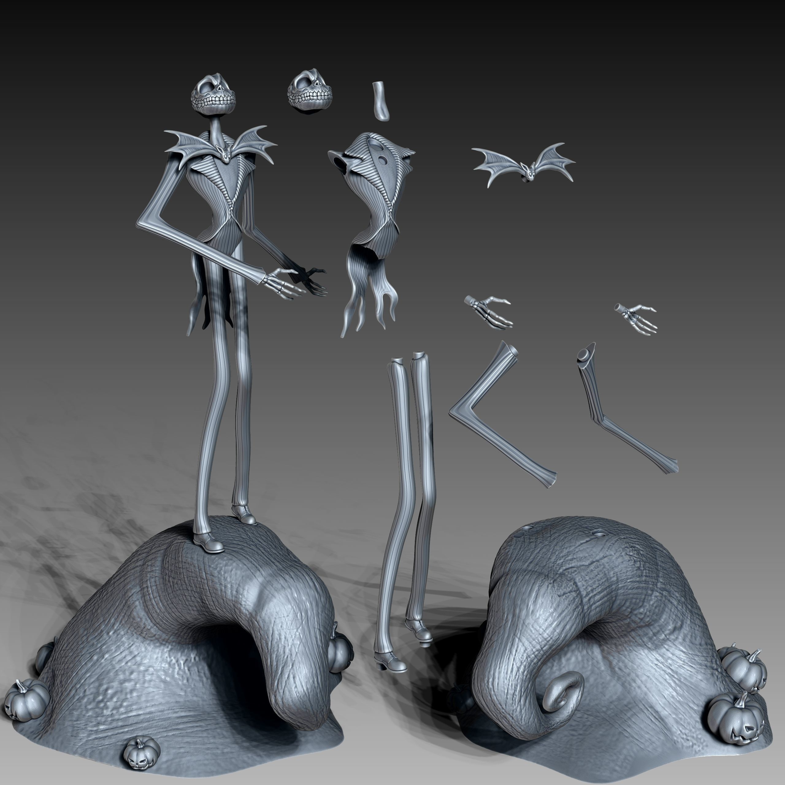 Jack Skellington for 3D printing 3D model 3D printable | CGTrader
