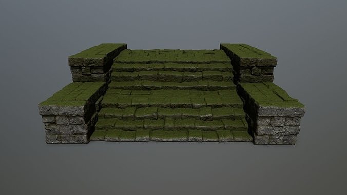 3D model Ruin Stairs VR / AR / low-poly | CGTrader