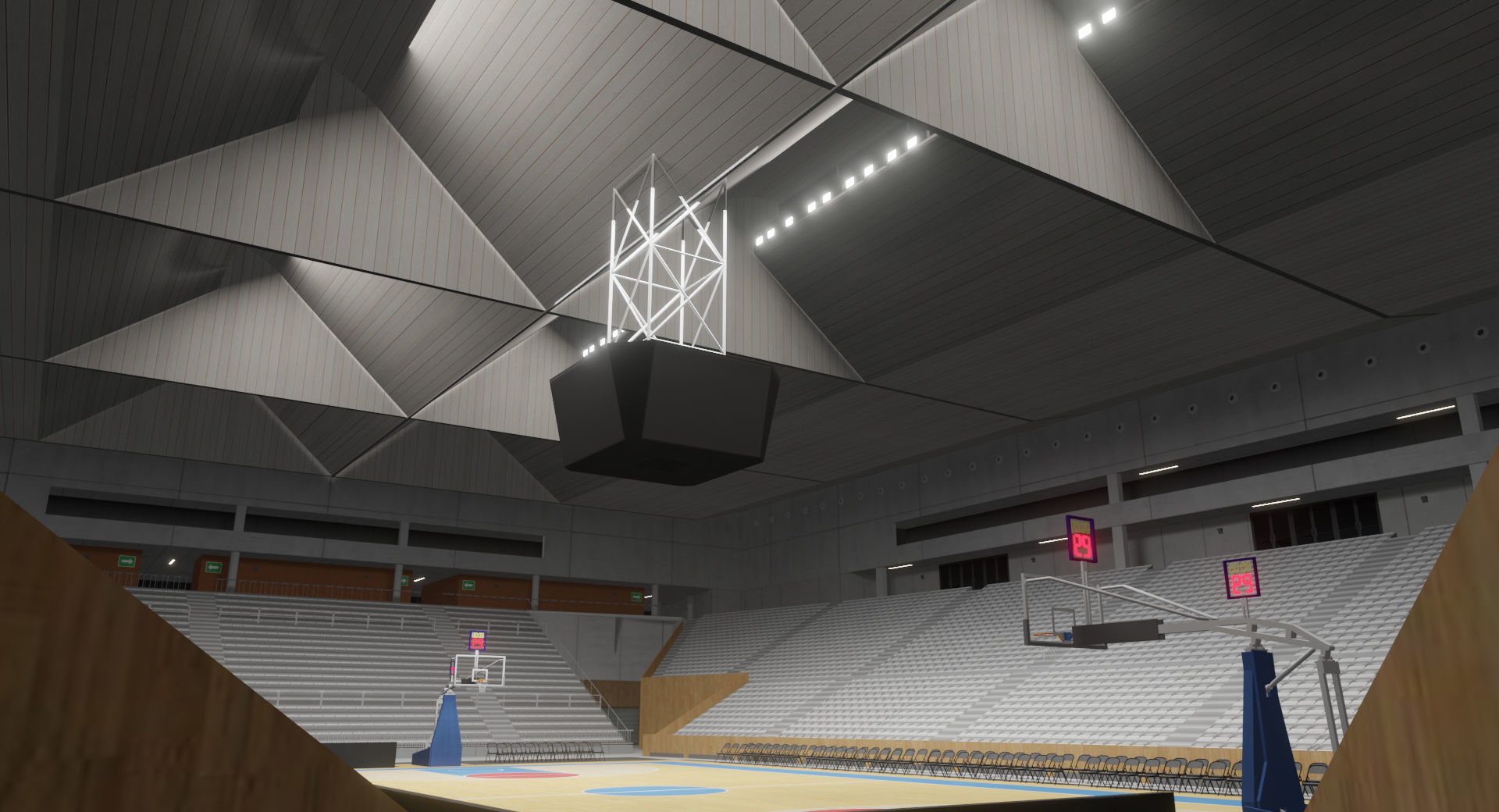 Pavello Municipal Girona-Fontajau Spain 3D model | CGTrader