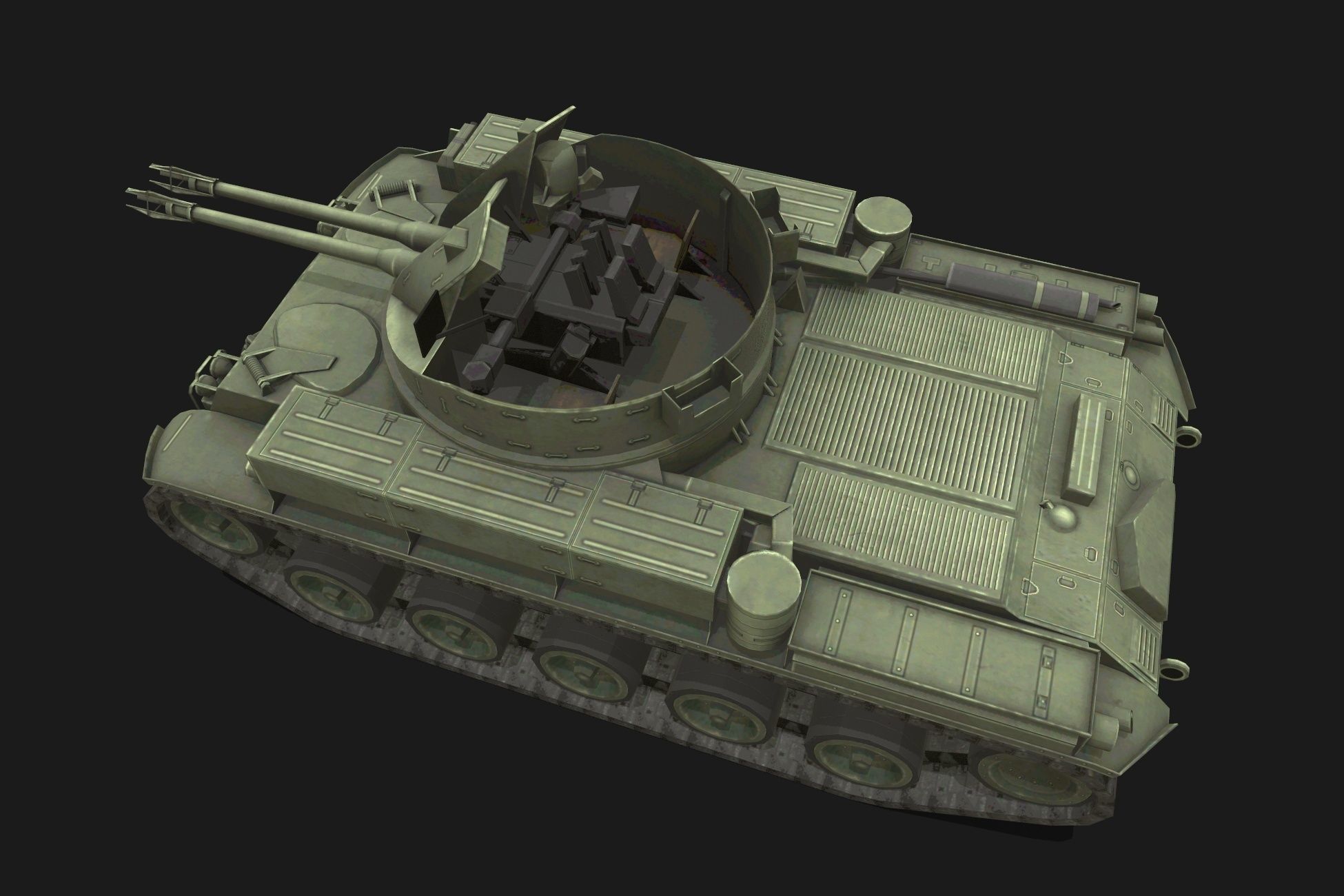 3D model Tank M42 VR / AR / low-poly | CGTrader