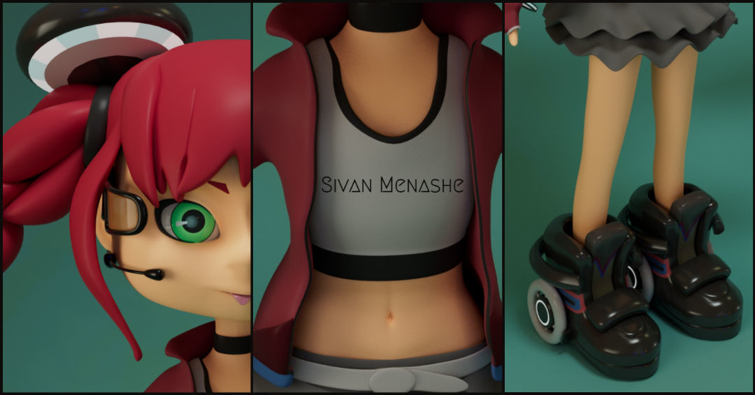 Cartoon Woman 3d model splatoon style 3D model | CGTrader